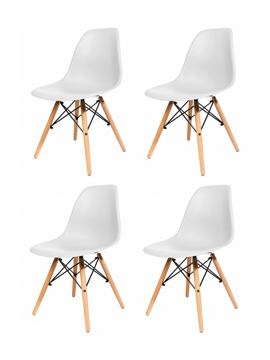 Комплект стульев 4 шт. BORTEN M075Wt-4, white
