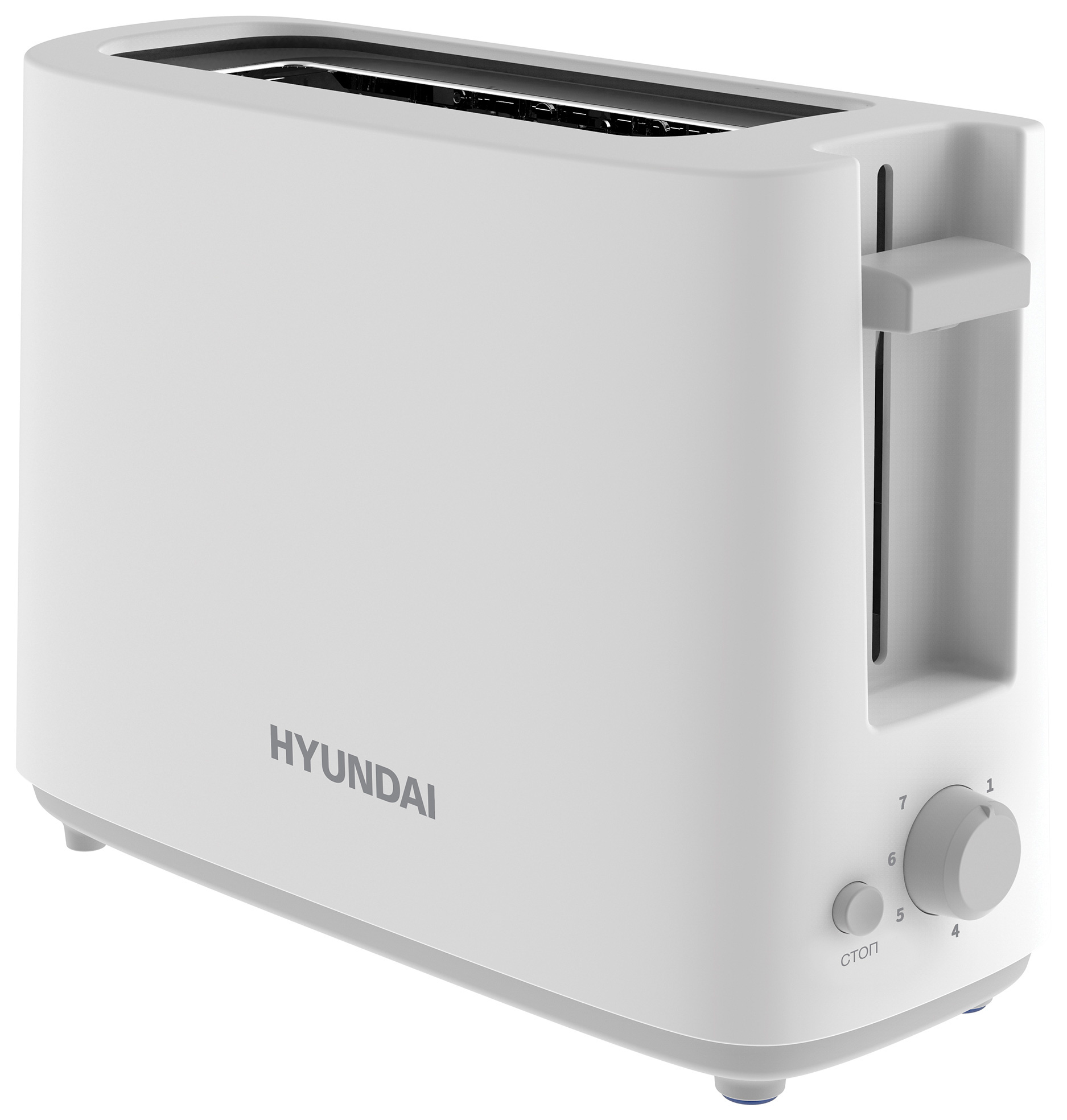 Тостер HYUNDAI HYT-8006 White, серый