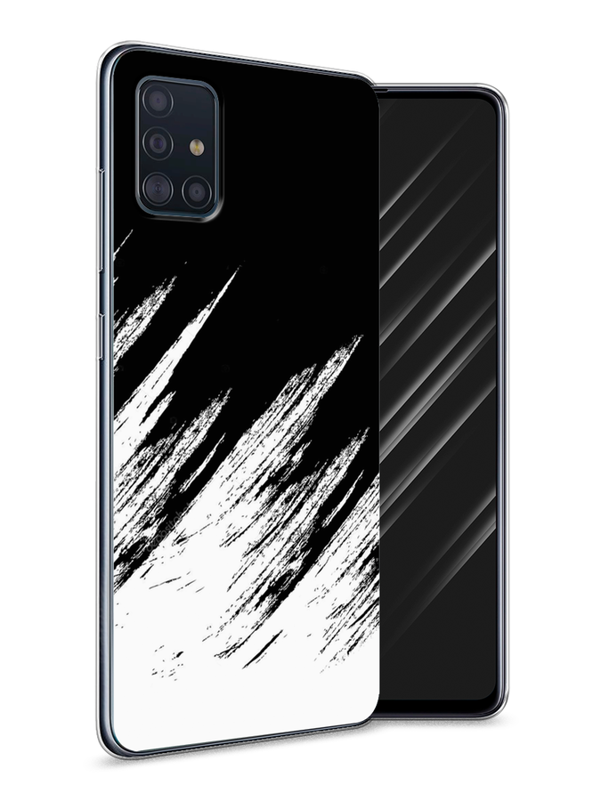 Чехол Awog на Samsung Galaxy A51 "Черно белые брызги"