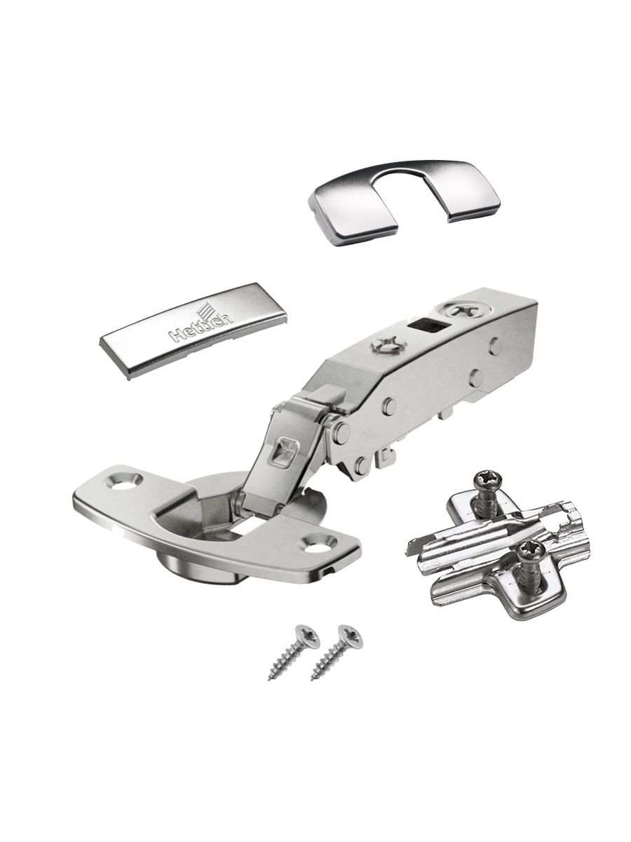 Комплект петли мебельной накладной HETTICH Sensys 8646I, цвет никель