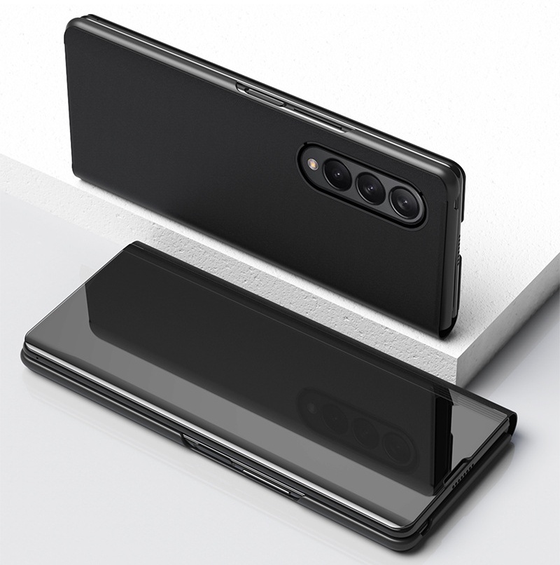 Чехол-книжка MyPads для Samsung Galaxy Z Fold 3 с дизайном Clear View Cover черный