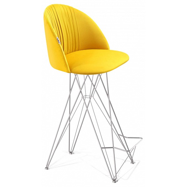 Барный стул Sheffilton SHT-ST35-1/S66 She_6189038501, хром/желтый имперский