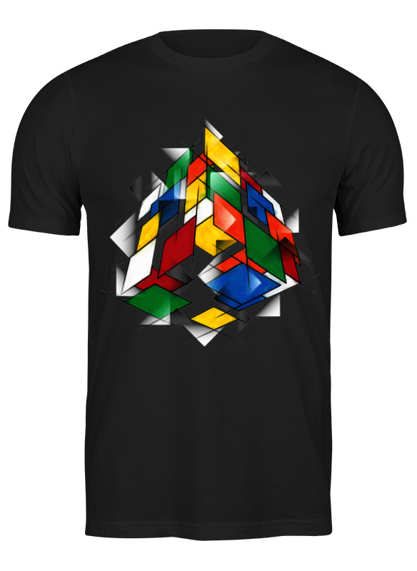 Футболка мужская Printio Кубик рубика черная 3XL