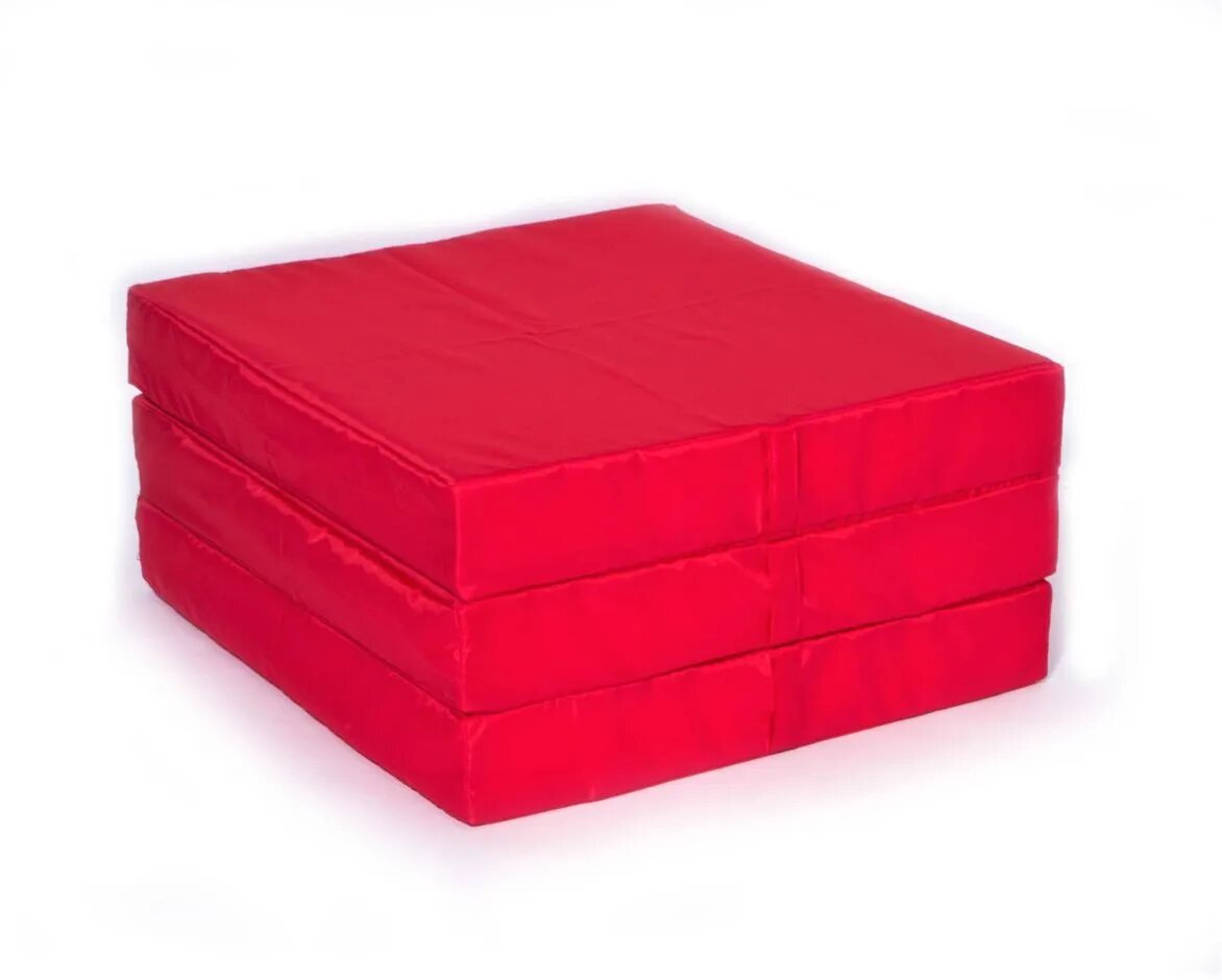 Пуф матрас мобильный складной МОБИ WOWPUFF, 67х61х30 см, оксфорд, красный