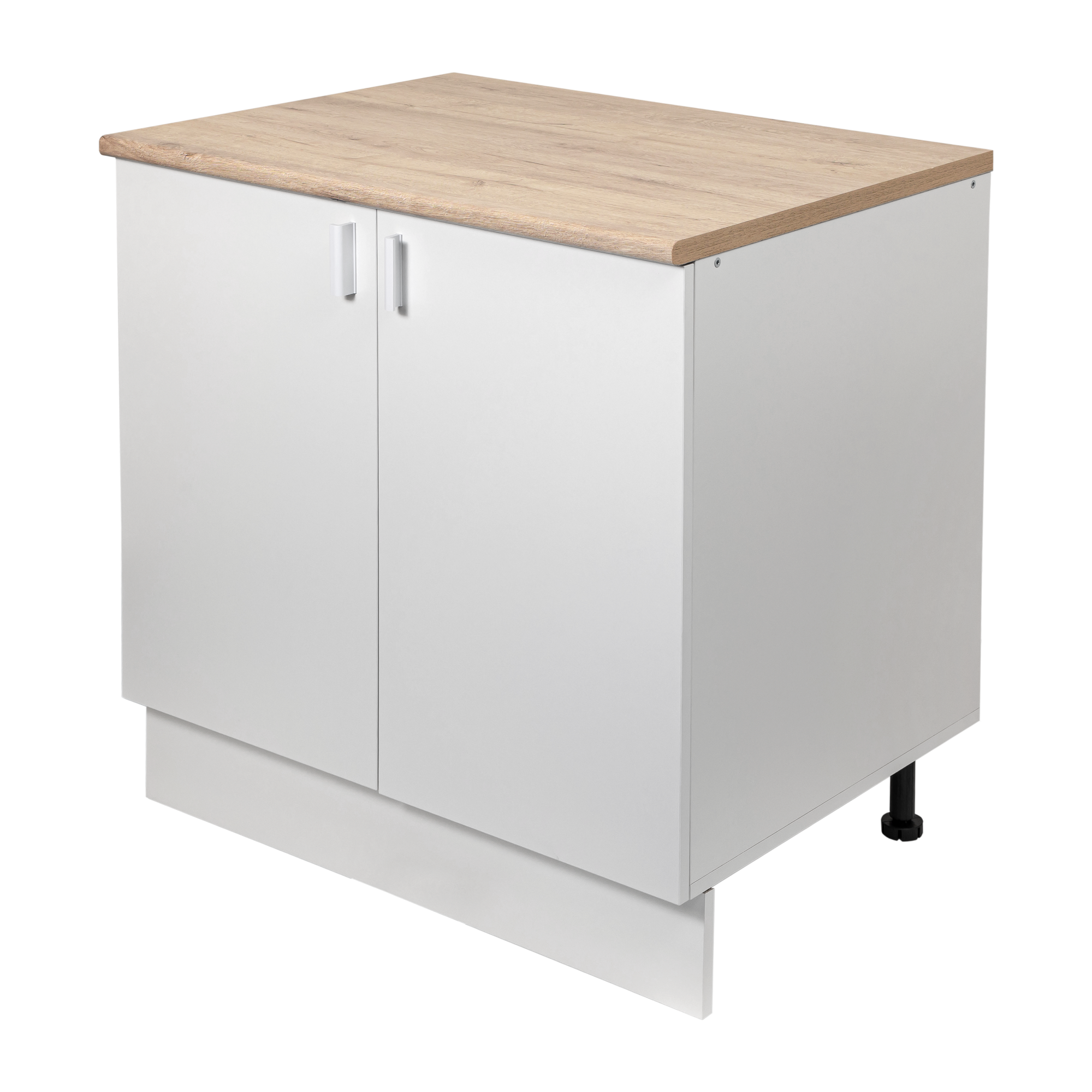 Кухонный шкаф напольный LIVA Erna со столешницей и цоколем, 80х85х56 см, белый