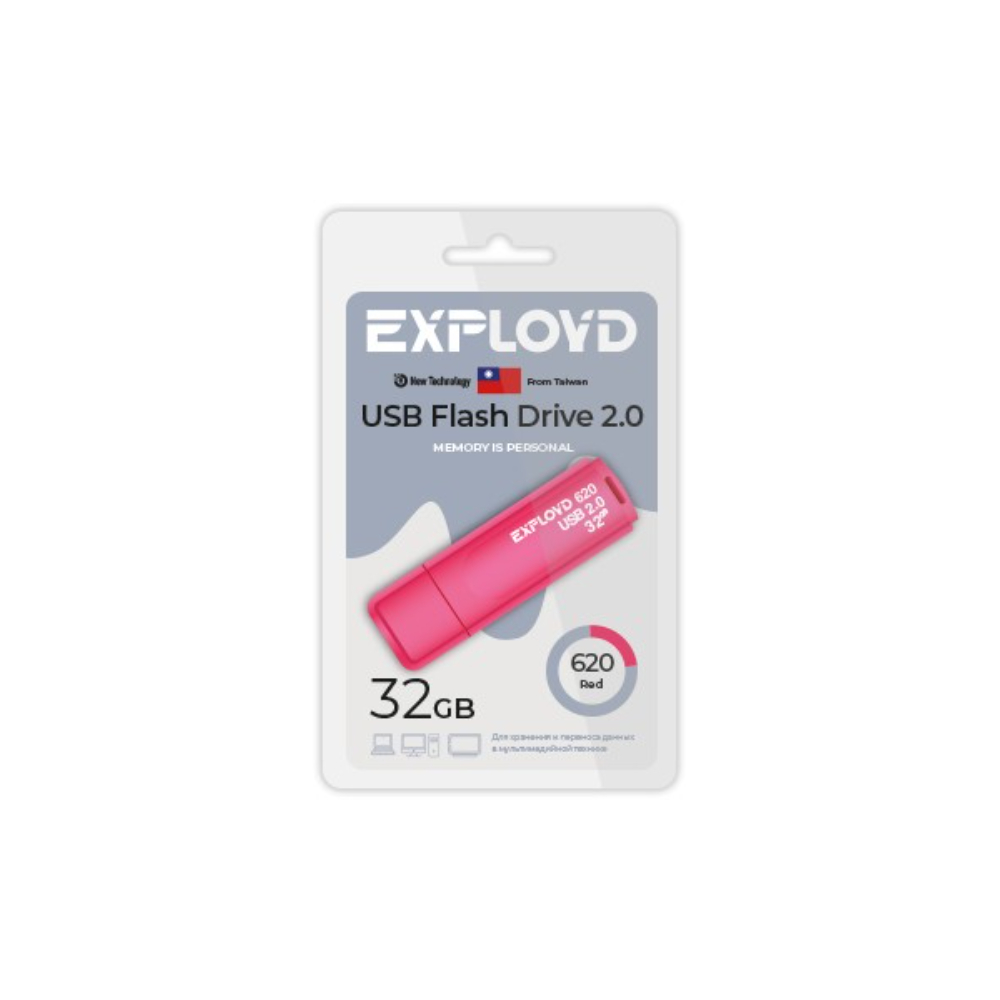 Карта памяти Exployd USB 32Гб EX-32GB-620 EX-32GB-620 Red