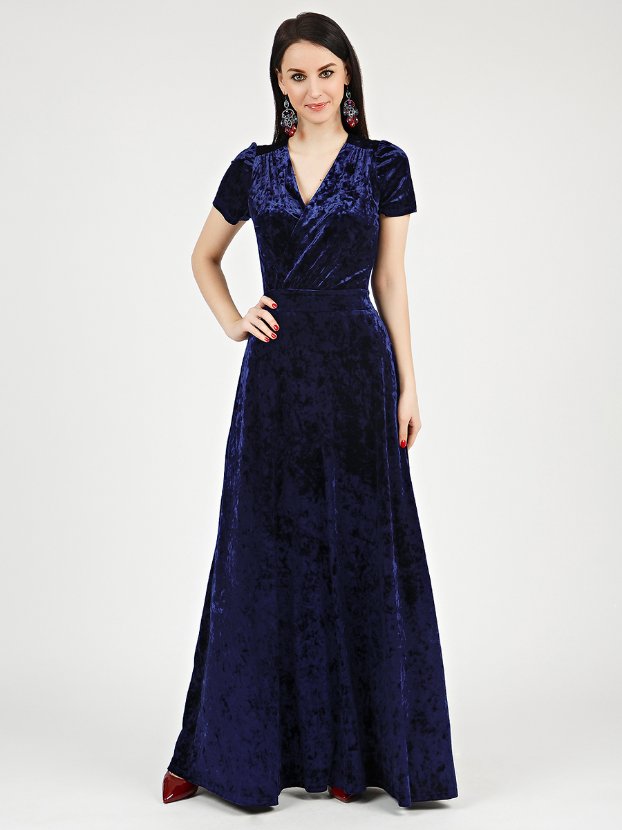 Платье женское Grey Cat GPl00233V(leonida) синее 42 RU