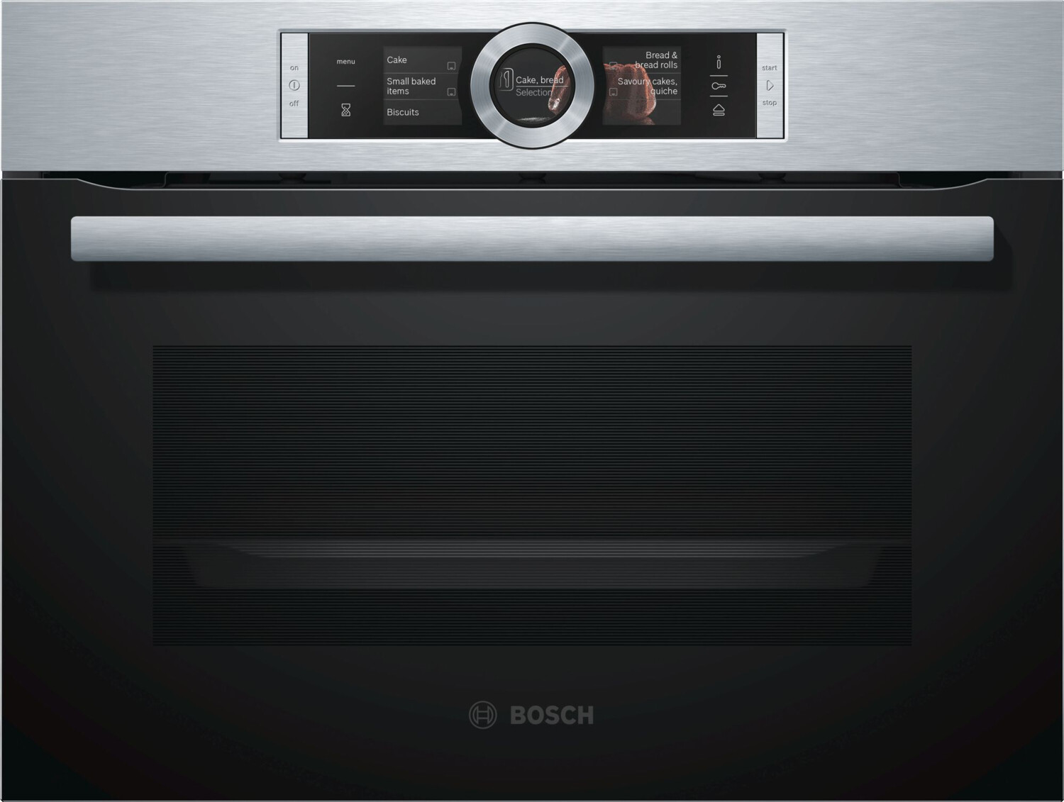 Встраиваемый электрический духовой шкаф Bosch CSG636BS3 серебристый, черный