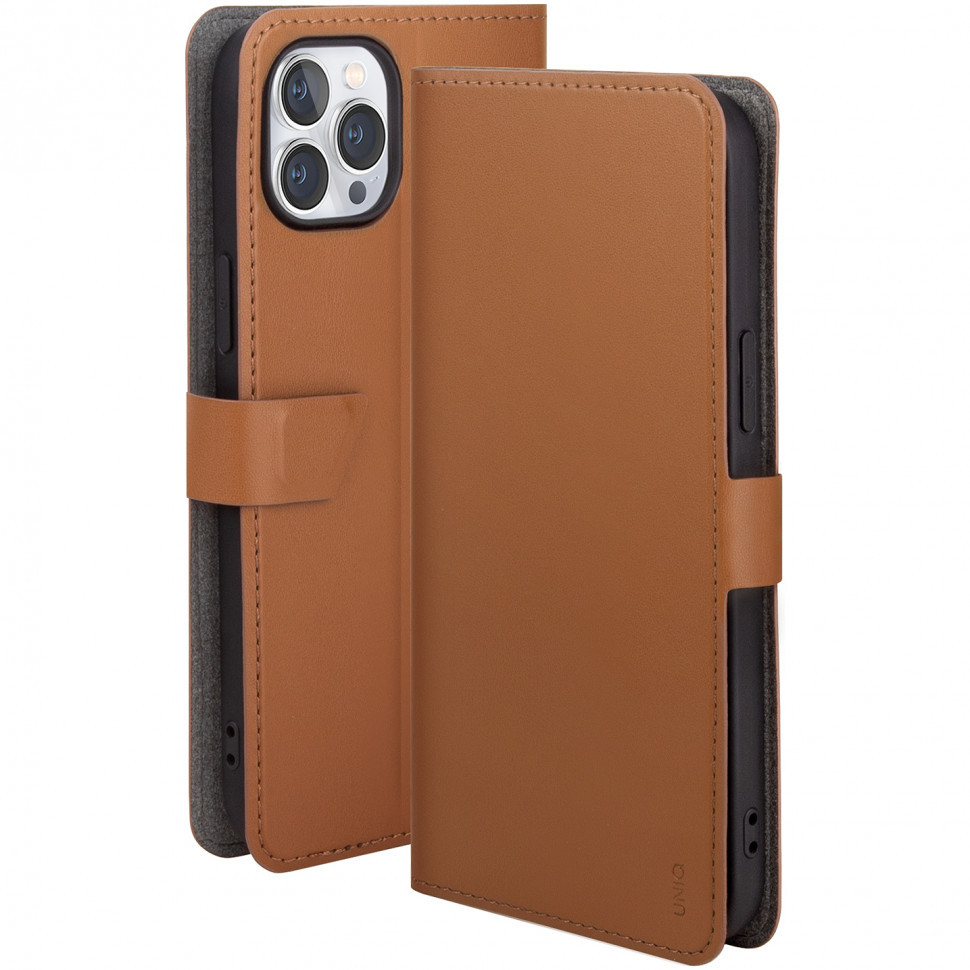 Чехол-книжка Uniq Journa Heritage для iPhone 14 Pro, Brown (IP6.1P(2022)-JHERBWN)