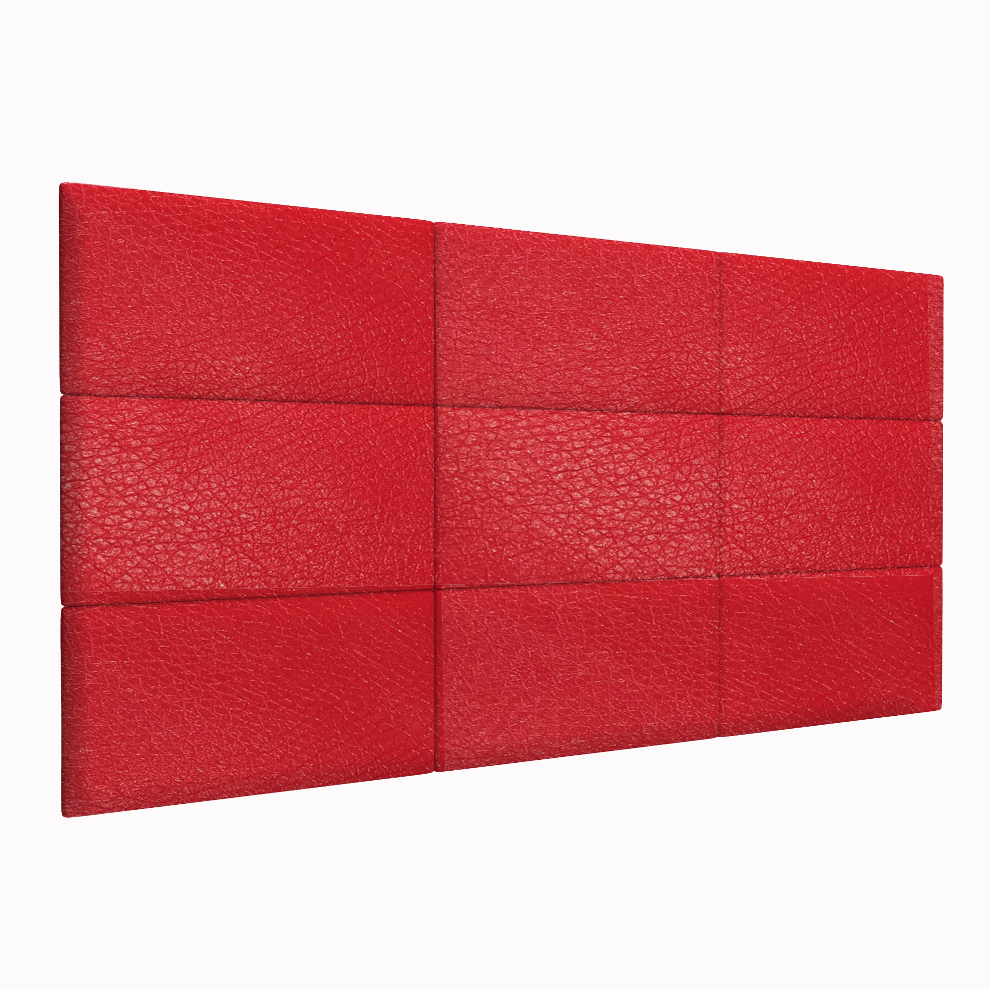 Прикроватная панель Eco Leather Red 30х60 см 4 шт.