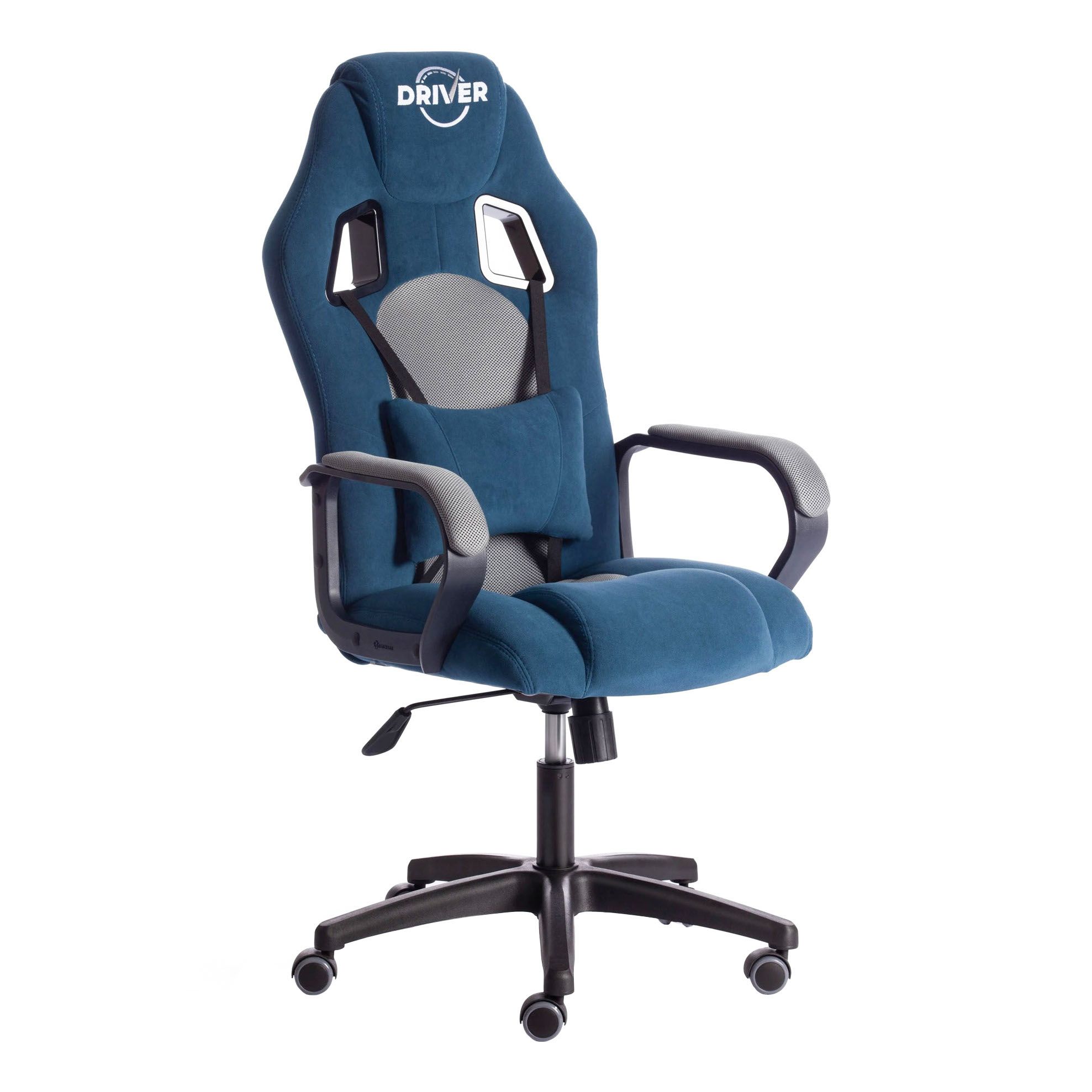 Кресло офисное TetChair Driver серо-синее 55 х 49 х 126 см