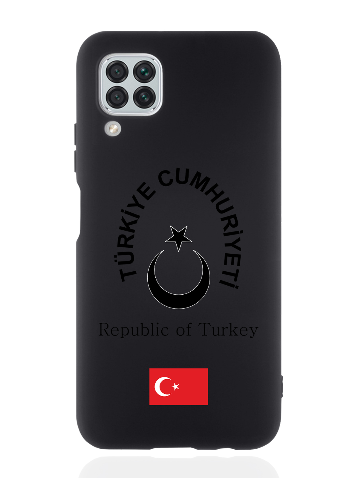 Чехол SignumCase для Huawei P40 lite Черный лаковый Герб Турции черный