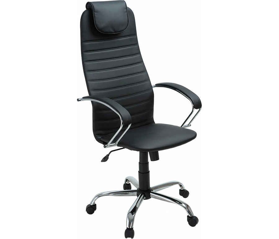 Кресло для руководителя Экспресс офис Бун хром Кожзам ECO №16H (черный)