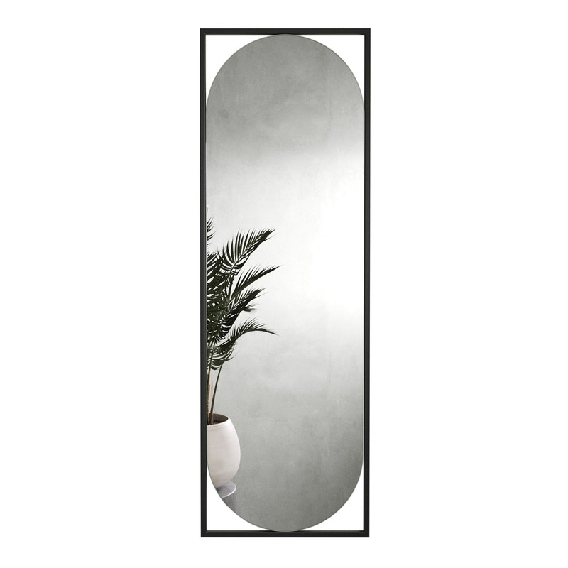 Зеркало настенное KVADEN L Black 180x60 см, в черной металлической раме