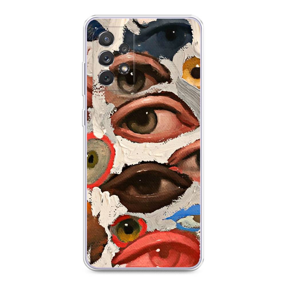Чехол Awog на Samsung Galaxy A73 / Самсунг A73 "Глаза масляная живопись"