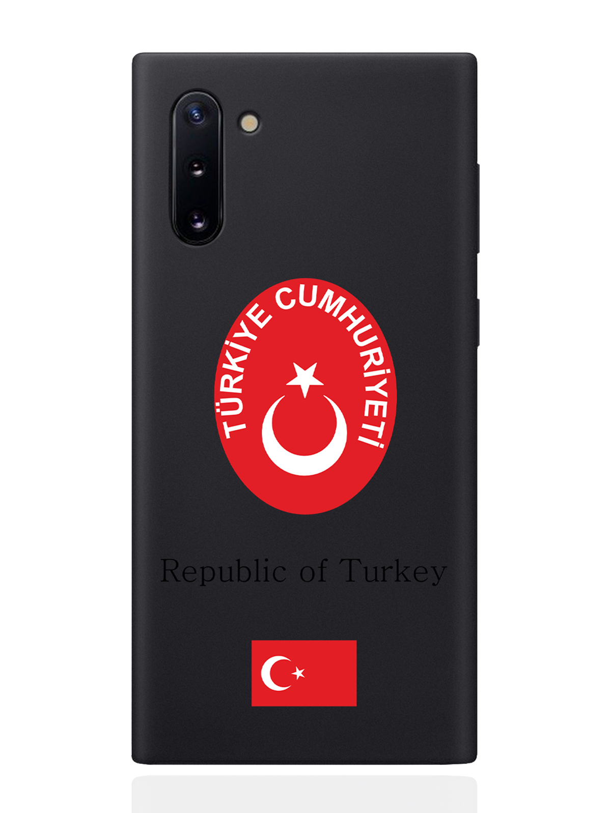 Чехол SignumCase для Samsung Galaxy Note 10 Герб Турции черный