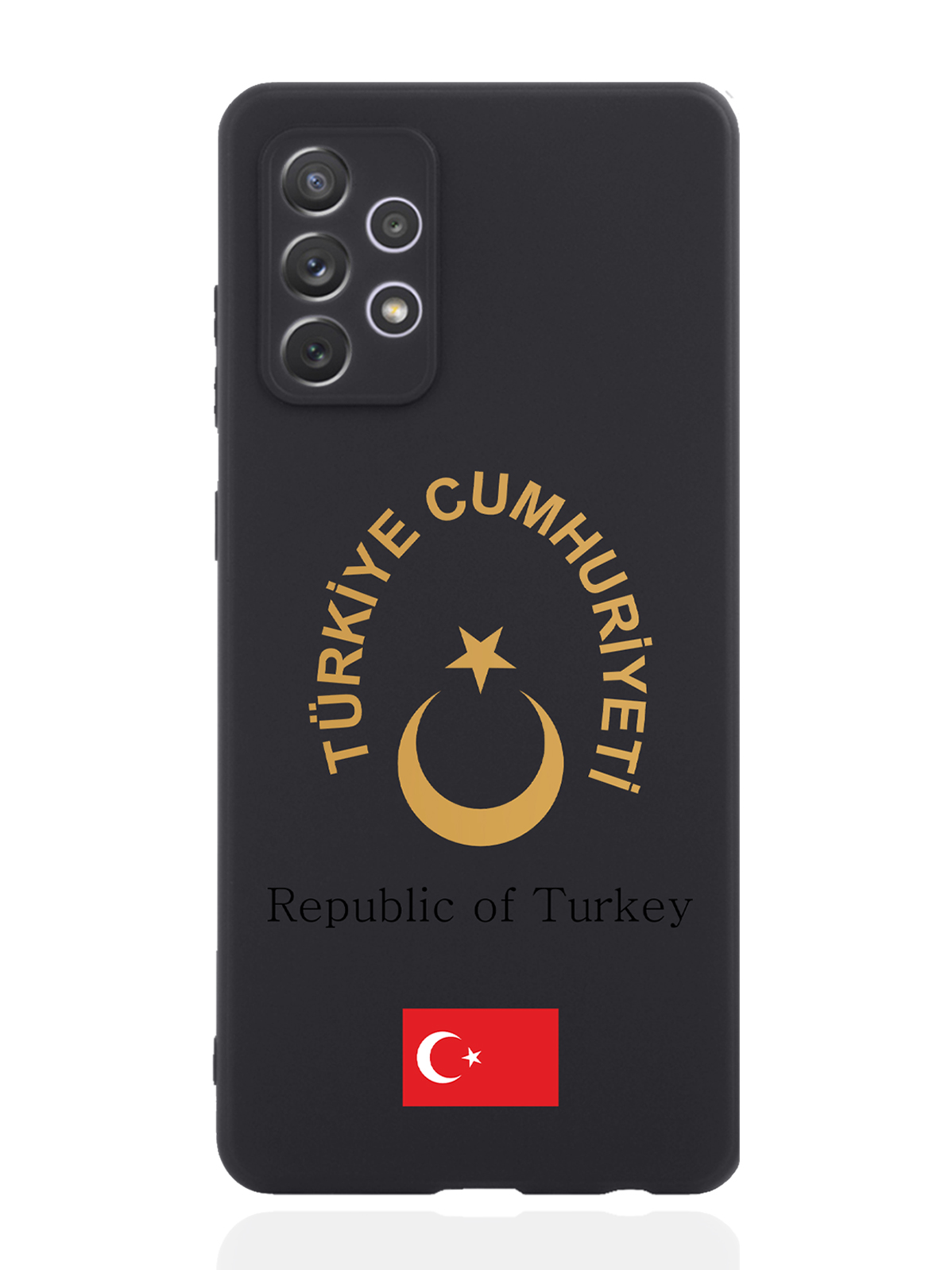 Чехол SignumCase для Samsung Galaxy A72 Золотой Герб Турции черный