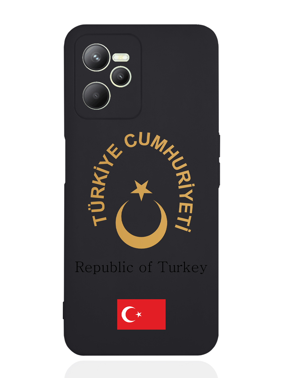Чехол SignumCase для realme C35 Золотой Герб Турции черный