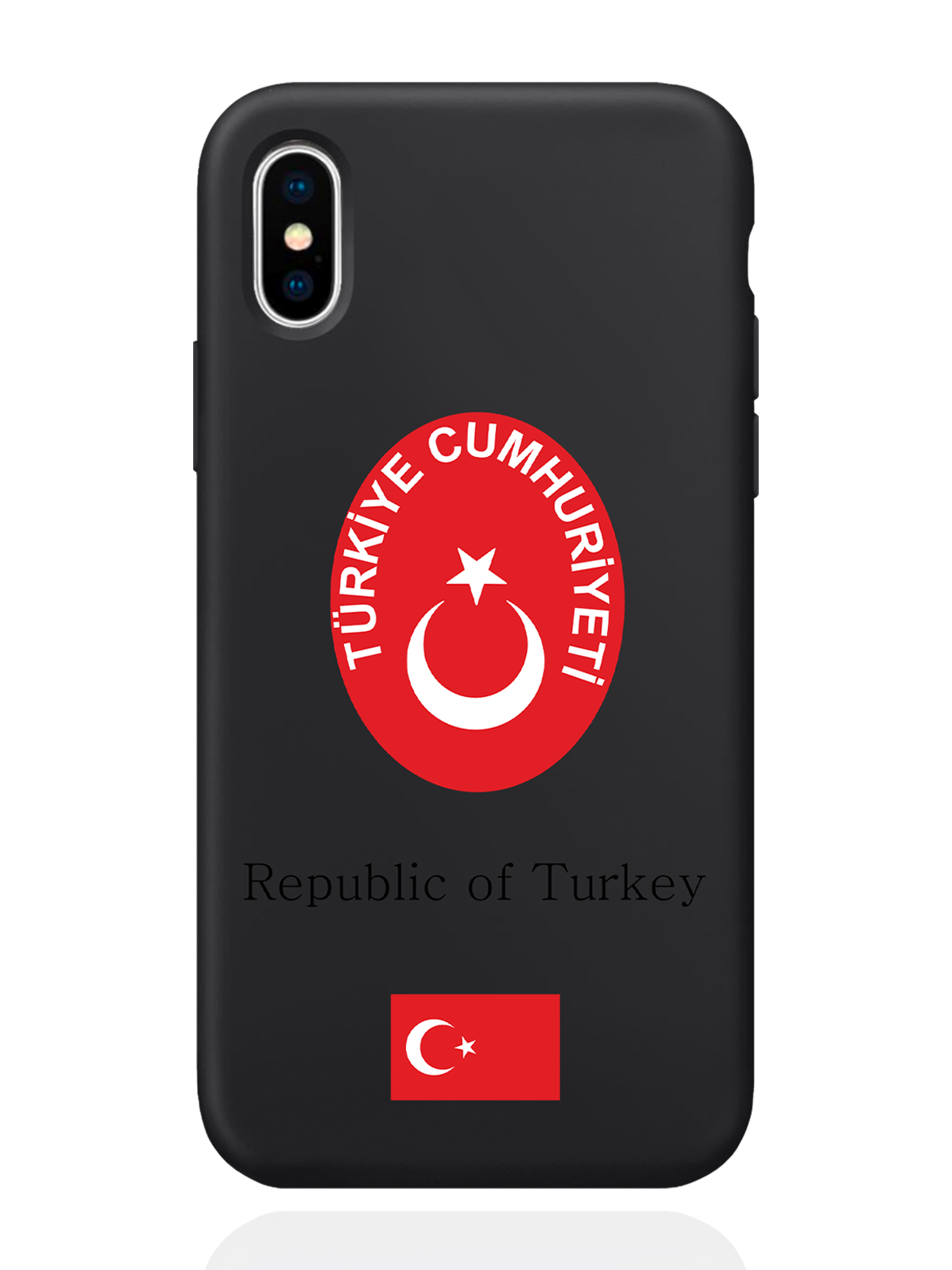 Чехол SignumCase для iPhone X/XS Герб Турции черный