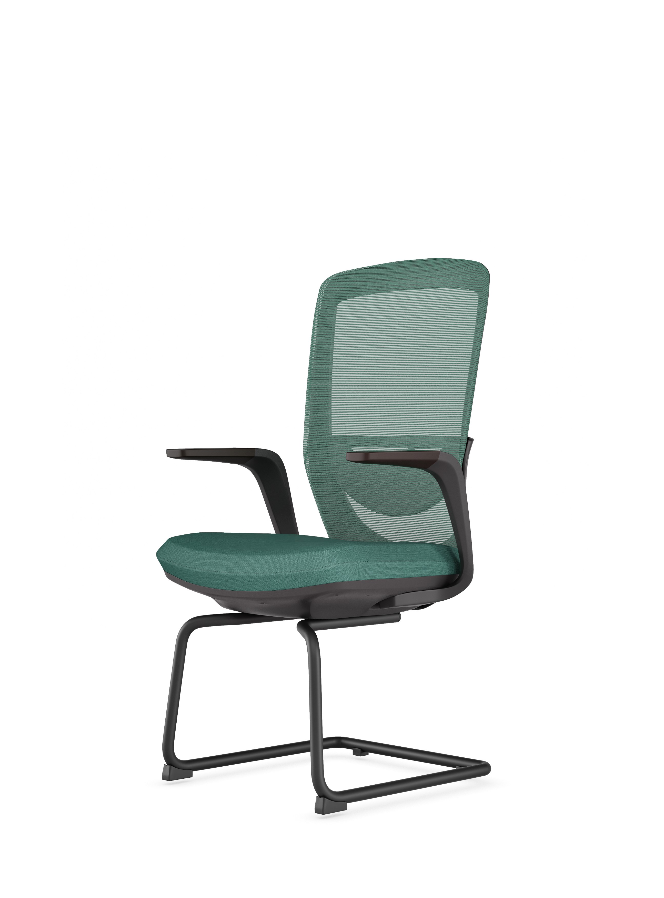 Кресло компьютерное Directoria&Moder Фиджи на полозьях, сетка/ткань, зеленая
