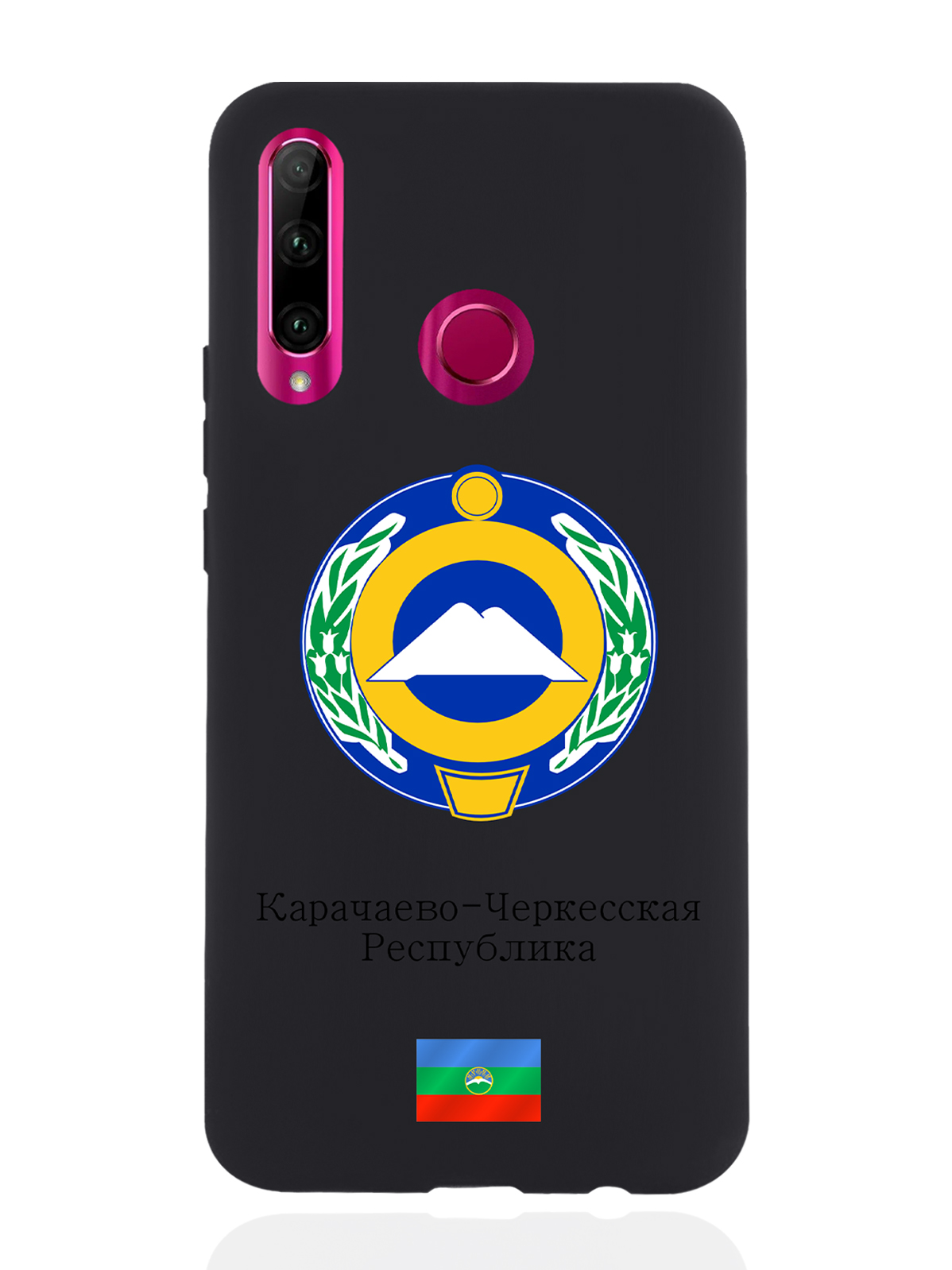 Чехол SignumCase для Honor 10i Герб Карачаево-Черкесской Республикичерный