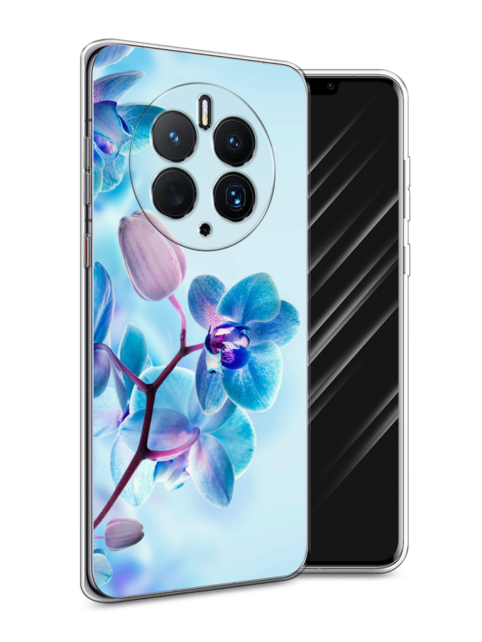 Чехол Awog для Huawei Mate 50 Pro "Голубая орхидея"