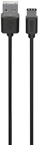 Кабель InterStep Type-C-USB-A USB 2.0 черный 1м