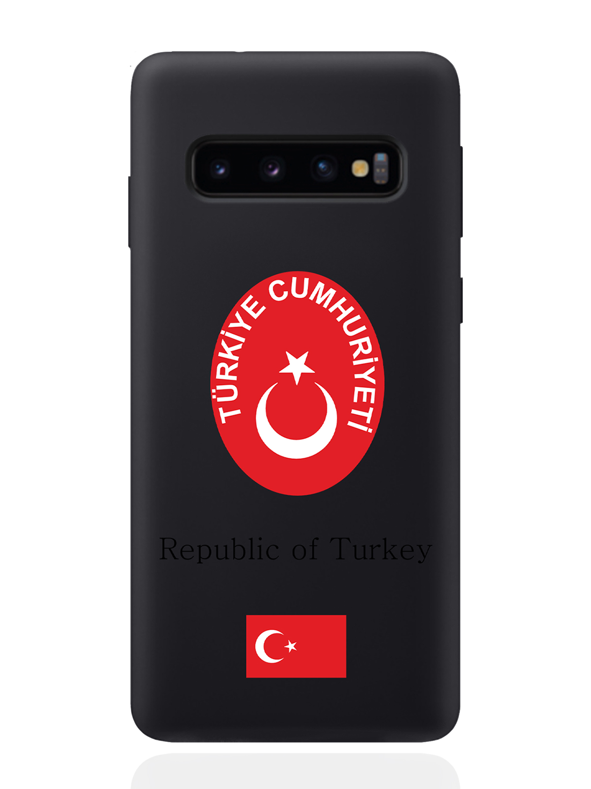 Чехол SignumCase для Samsung Galaxy S10 Герб Турции черный