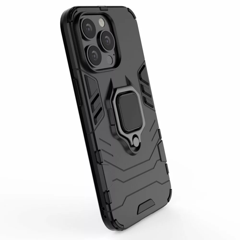 Чехол противоударный для iPhone 13 Pro 6.1", Armor Ring Holder, черный