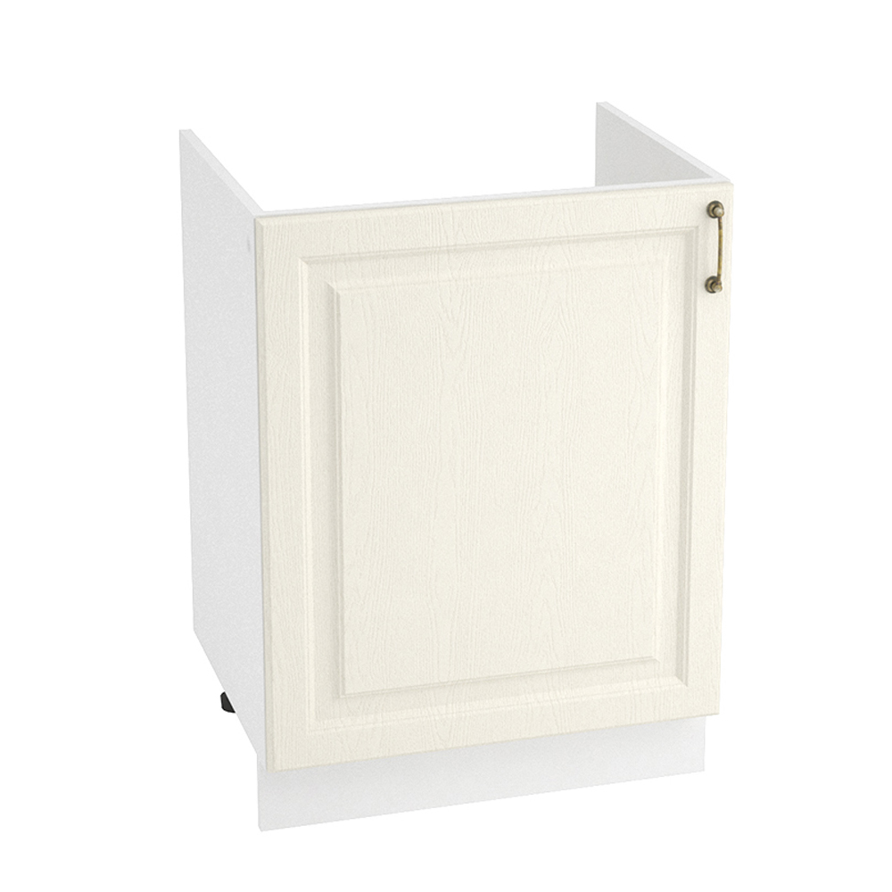 Шкаф кухонный напольный, Сурская мебель, Ницца, 596339, белый/дуб кремовый