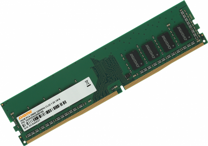 Оперативная память Digma DDR4 16Гб 2666MHz DGMAD42666016S DIMM