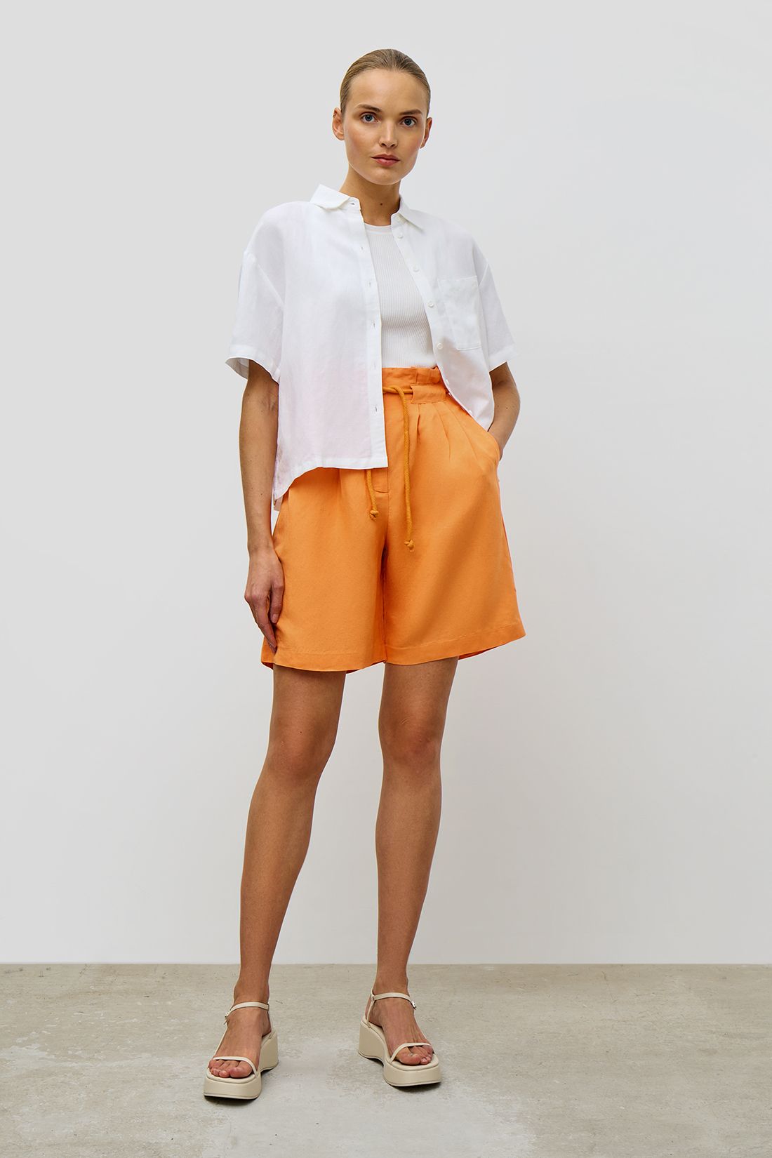Повседневные шорты женские Baon B3223003 оранжевые L