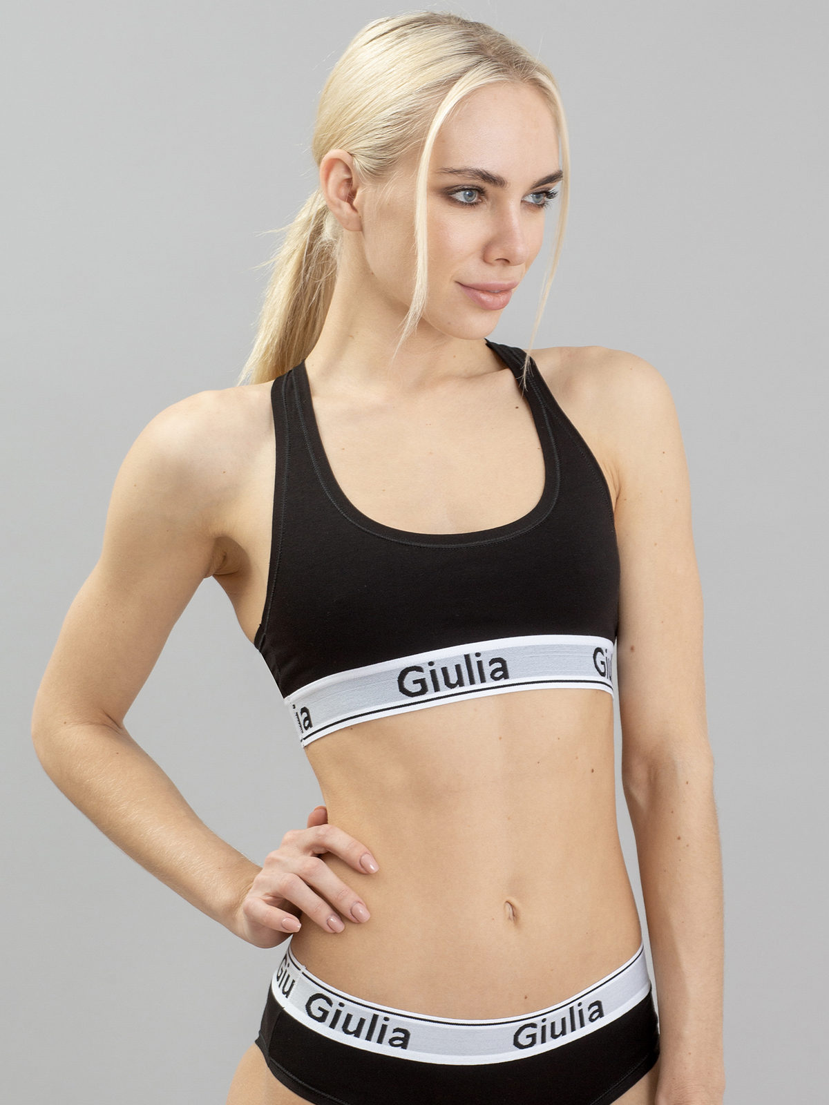 Бюстгальтер женский Giulia COTTON BRA 01 черный L