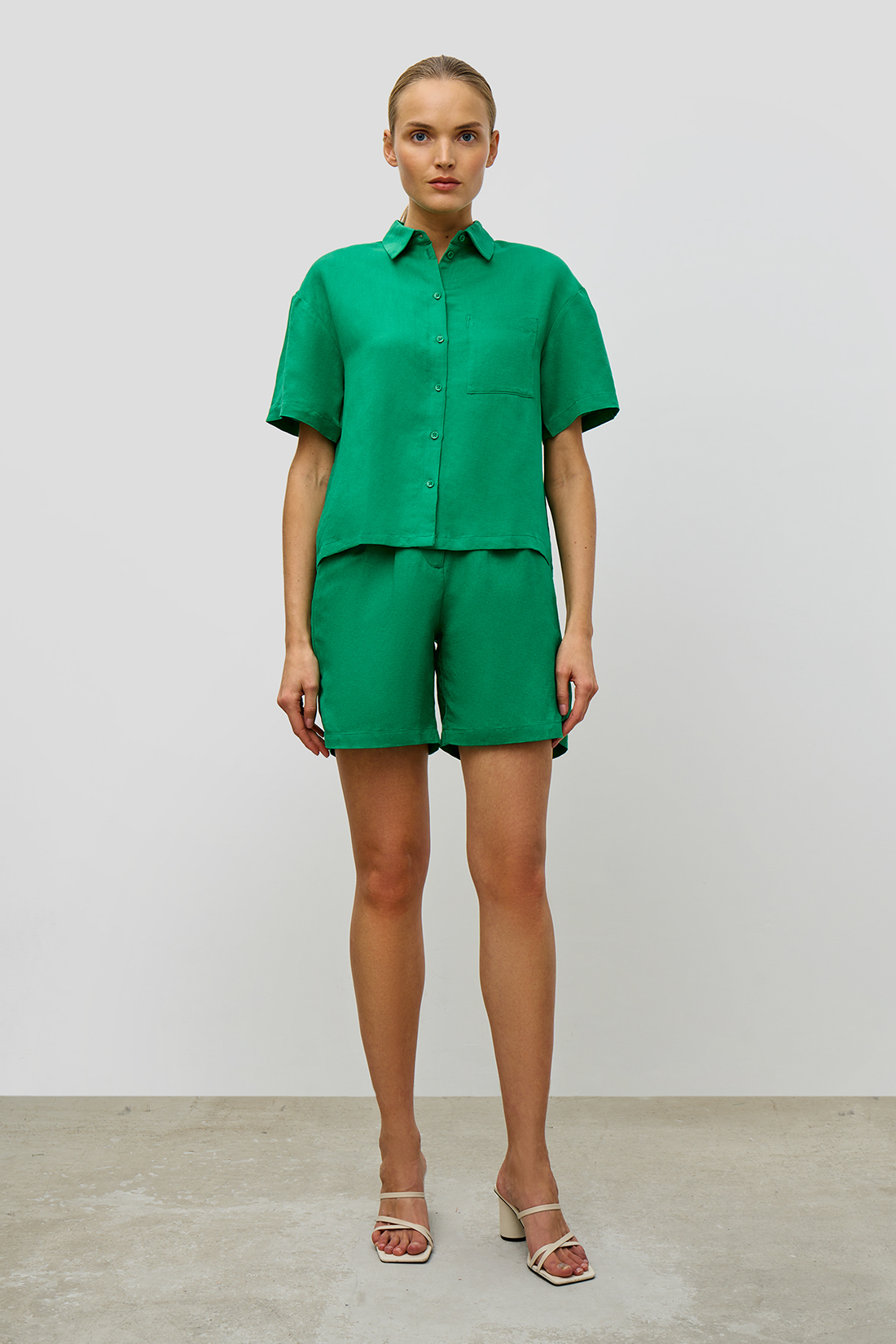 Повседневные шорты женские Baon B3223020 зеленые XL