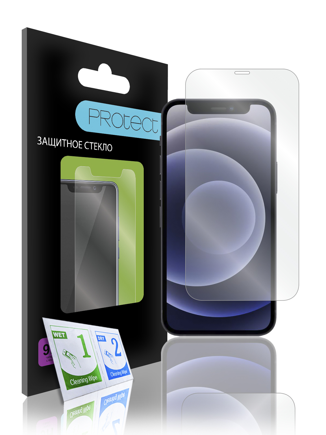 Защитное стекло PROtect для iPhone 12 mini, На плоскую часть экрана, 0,2 мм, 32653
