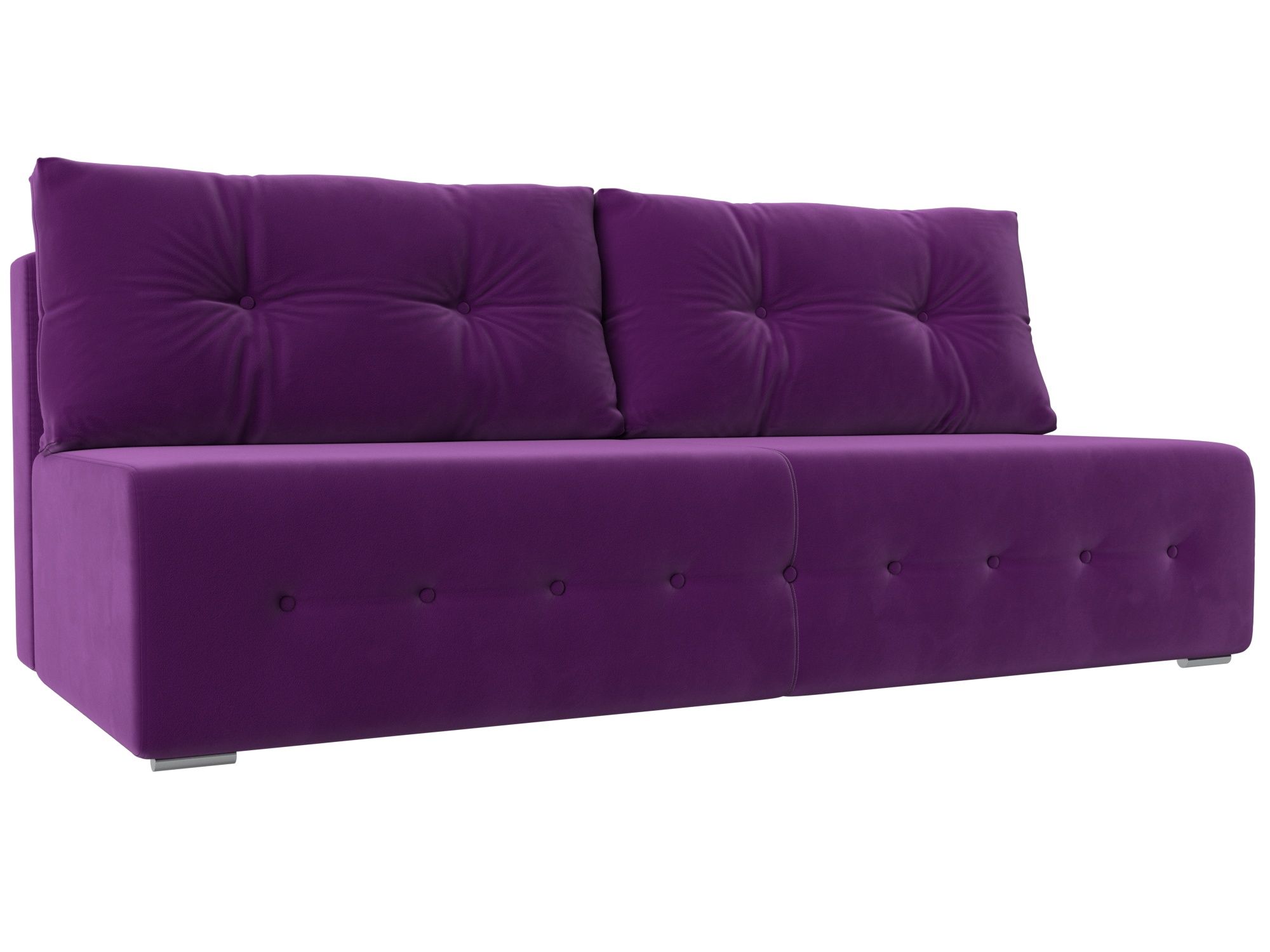 Прямой диван Лондон микровельвет фиолетовый