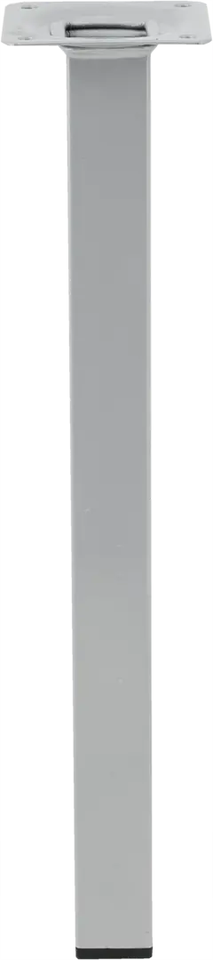 Ножка квадратная 300х25 мм сталь максимальная нагрузка 50 кг цвет серый