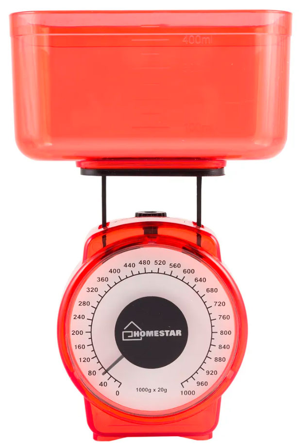 Весы кухонные HomeStar HS-3004М красный