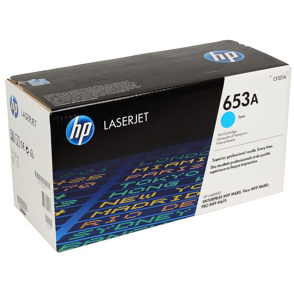 Картридж для лазерного принтера HP 653A (CF321A) голубой, оригинал
