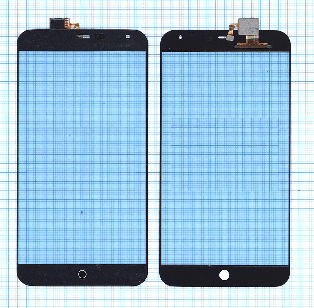 Сенсорное стекло (тачскрин) для Meizu MX4 черное
