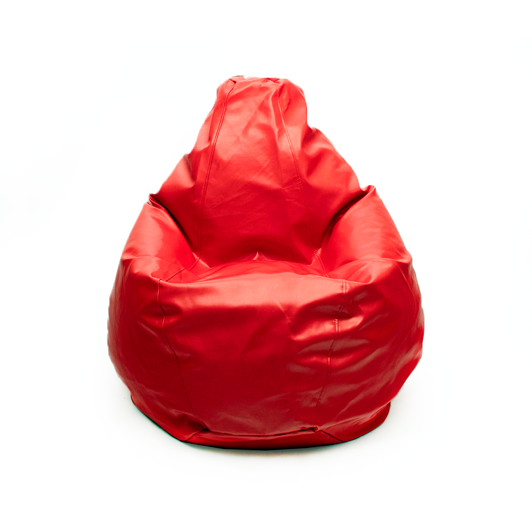 Кресло мешок WowPuff ГРУША экокожа среднее 120 см, красный