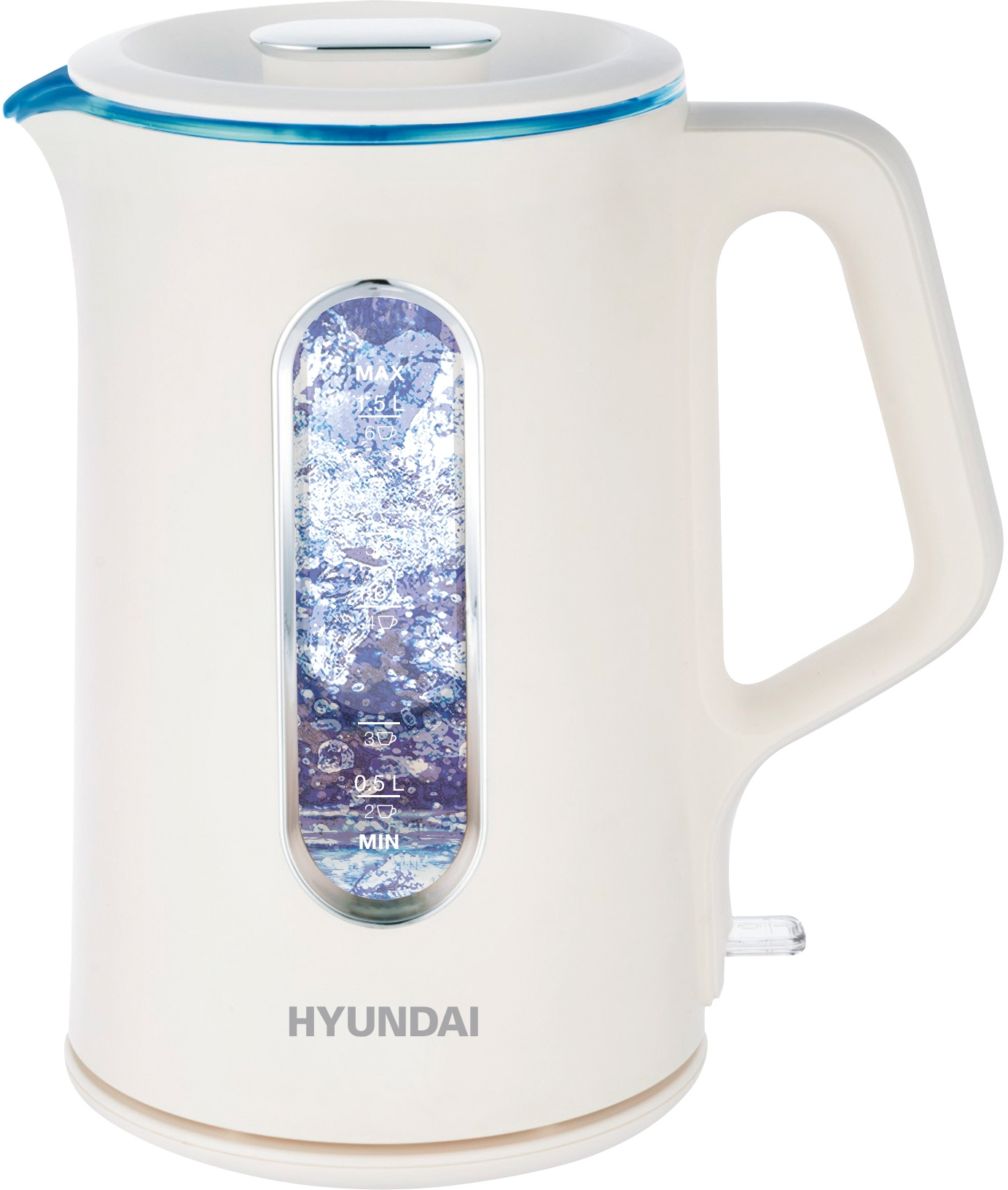 Чайник электрический HYUNDAI HYK-G8888 1.5 л бежевый