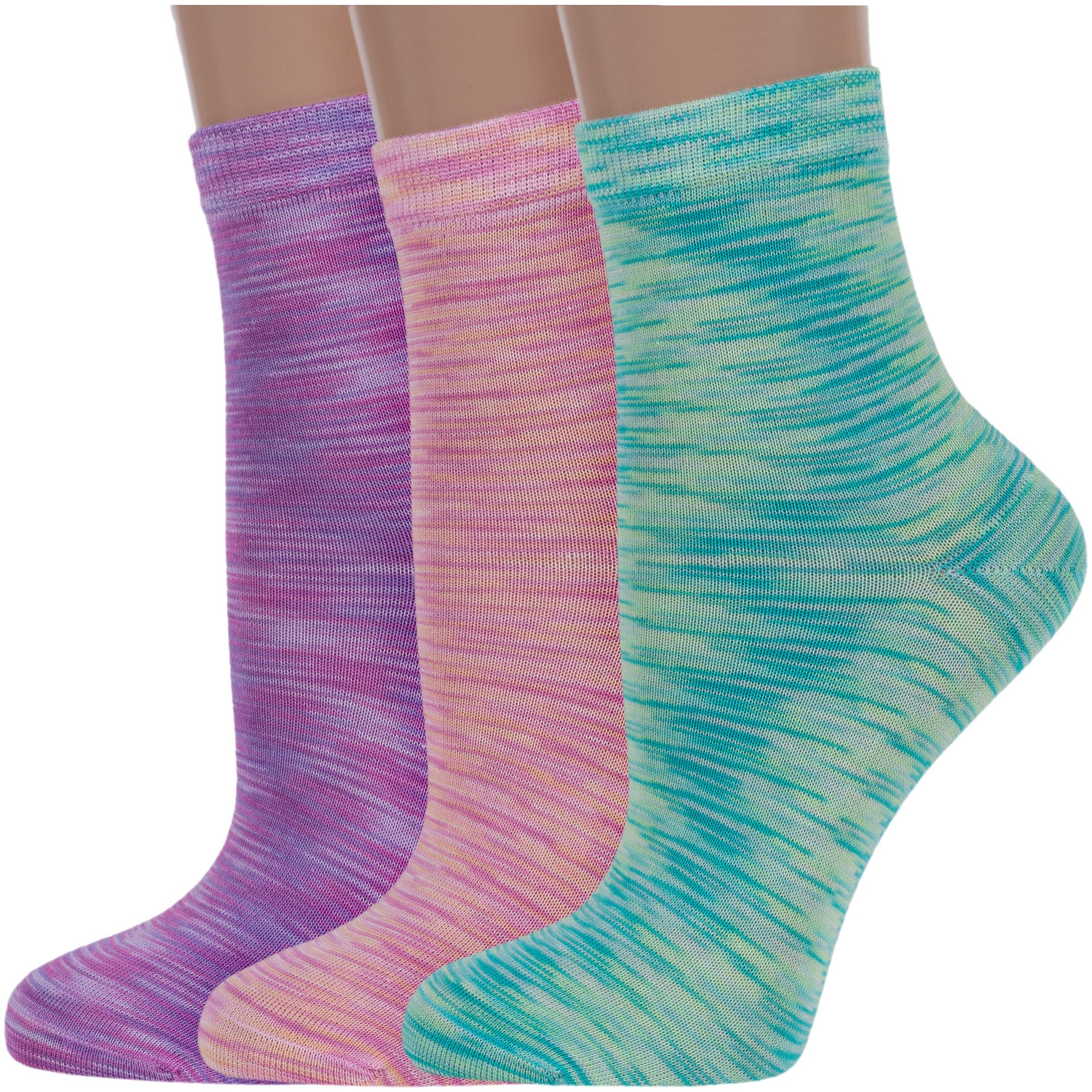 Комплект носков женских LorenzLine 3-Д11 разноцветных 23