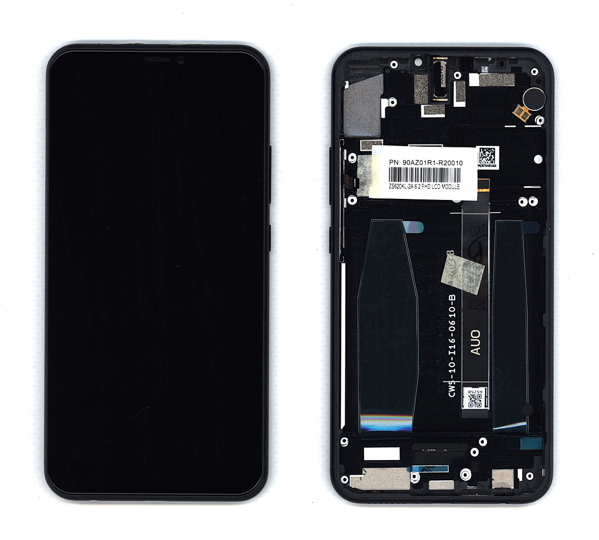 Дисплей для Asus ZenFone 5Z ZS620KL черный с рамкой