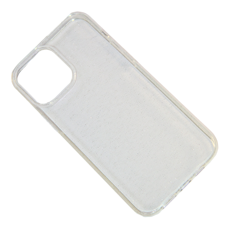 Чехол для iPhone 13 Pro Max силиконовый с блестками прозрачный