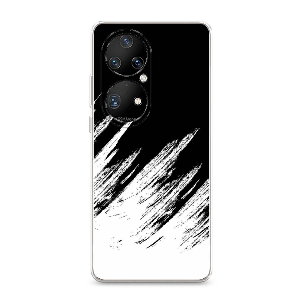 Чехол Awog  на Huawei P50 Pro "Черно белые брызги"
