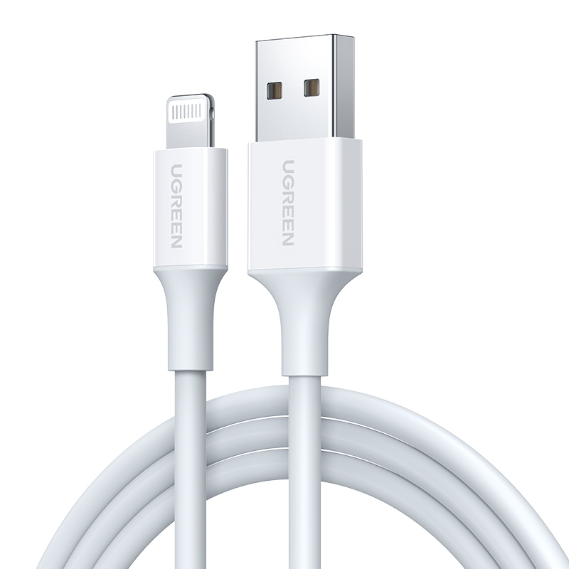 Кабель uGreen US155 (20730) USB-A Male to Lightning Male Cable Nickel Plating ABS Shell 2м