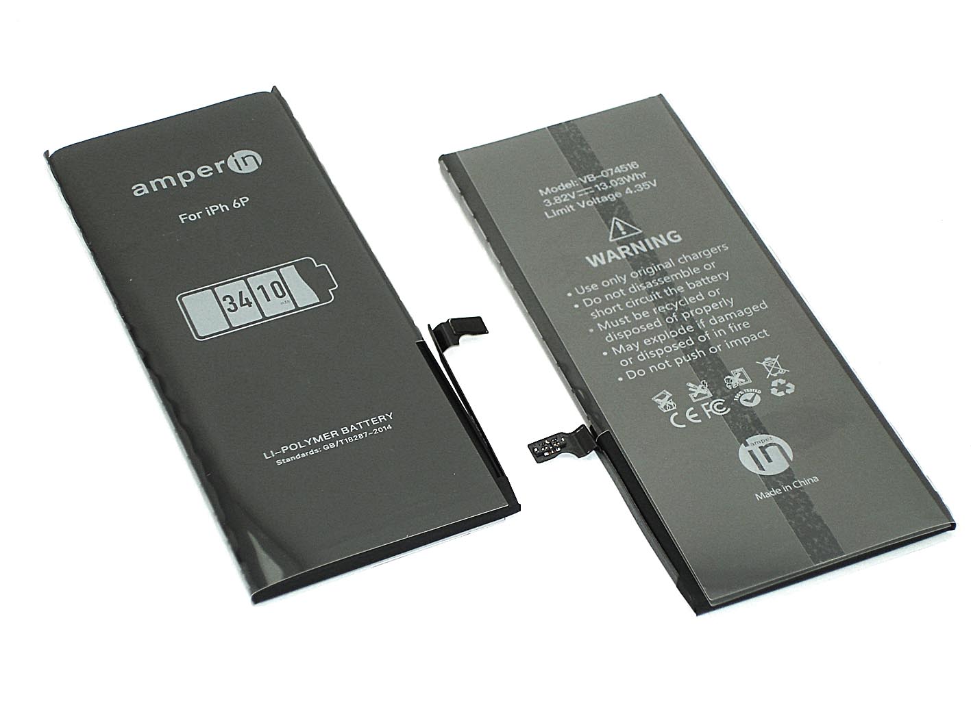 Аккумуляторная батарея Amperin для Apple iPhone 6 Plus 3,82V 3410mAh