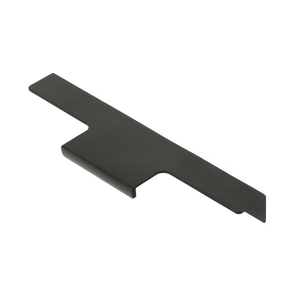 Торцевая мебельная ручка LIND C=128 мм черная матовая