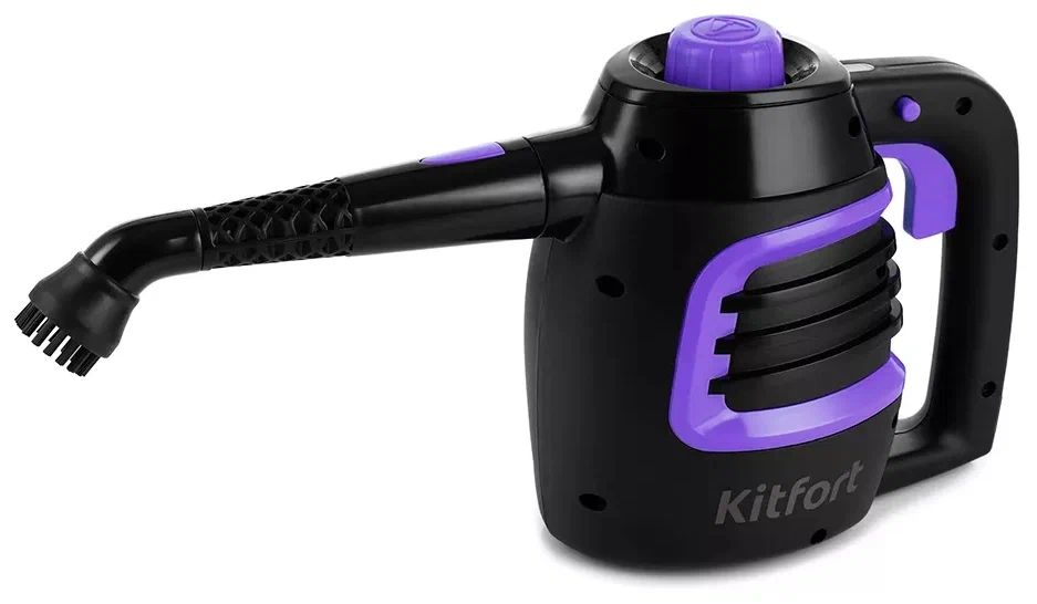 Паровой очиститель Kitfort КТ-930 черный; фиолетовый